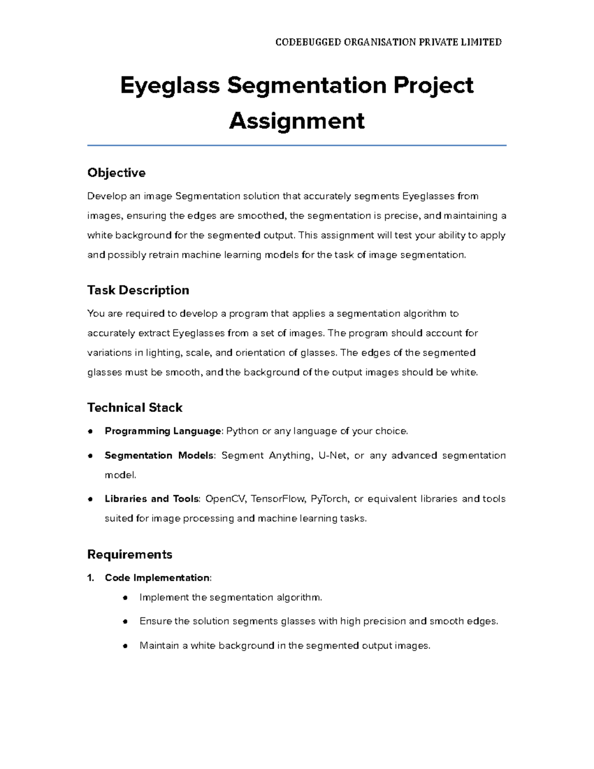 Data Science Glass Segmentation Project Assignment - Eyeglass ...