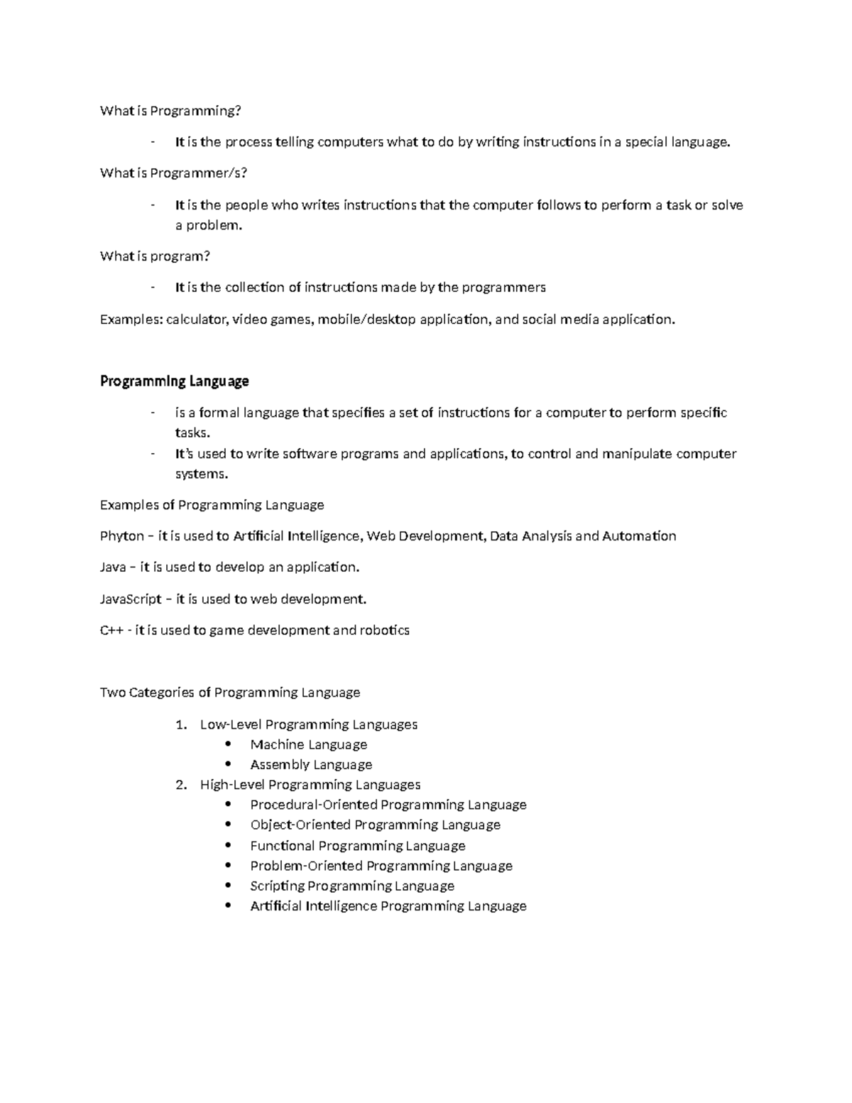 What is Programming - What is Programmer/s? - It is the people who ...