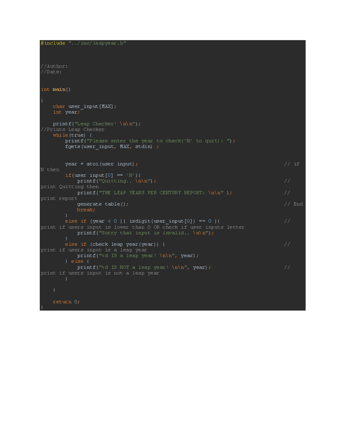 Assign 2 - #include "../inc/leapyear" //Author: //Date: int main() { char user_input[MAX]; - Studocu