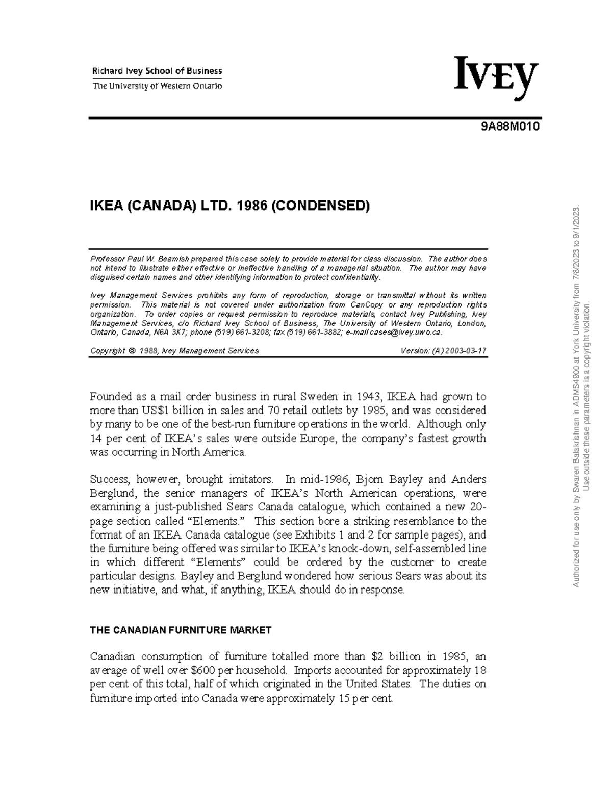 IKEA case (week 2) - IKEA case - ̊ ̋ ı#