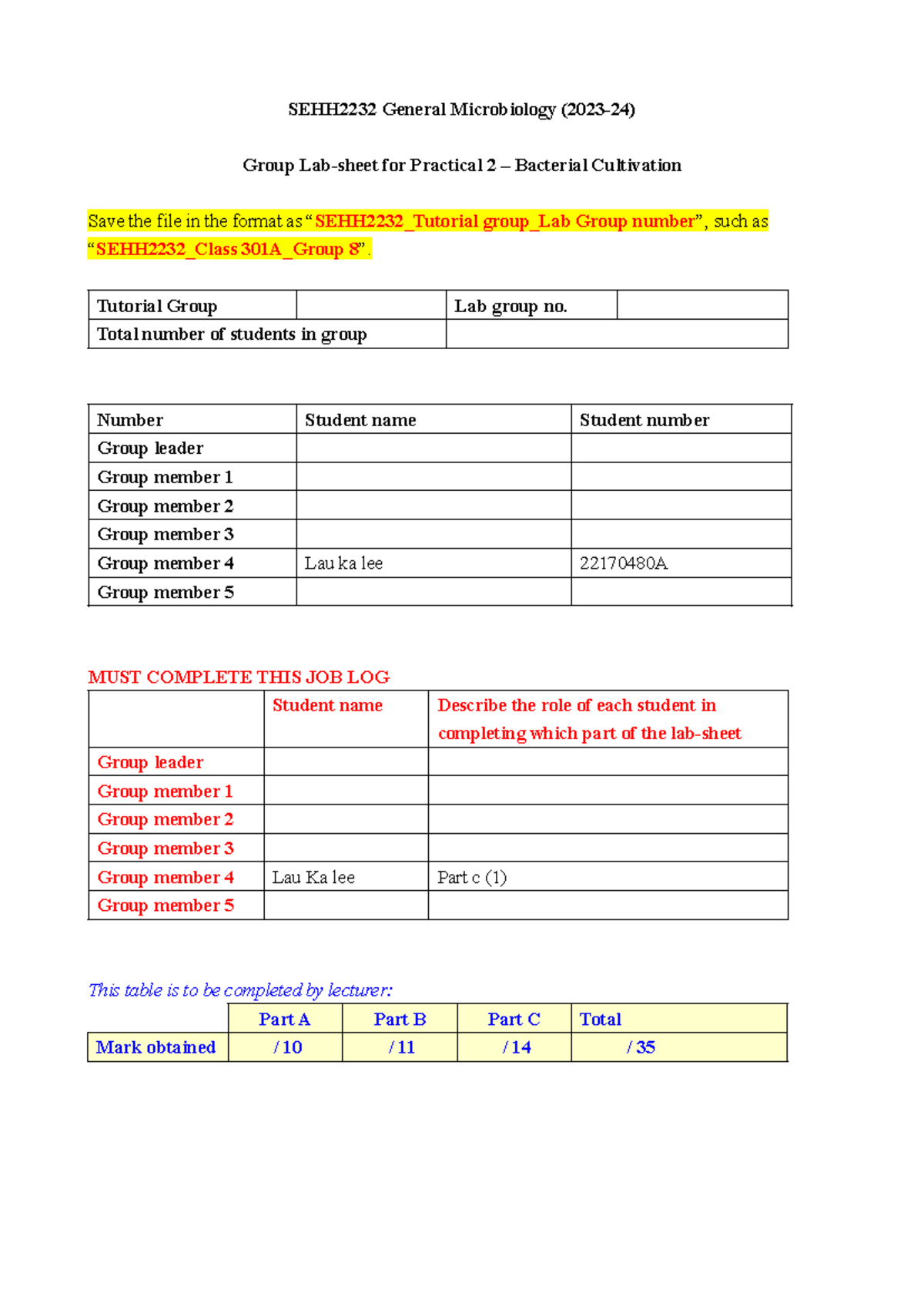 SEHH2232 Lab Practical 2 Lab sheet only 2324S2 2 - SEHH2232 General ...