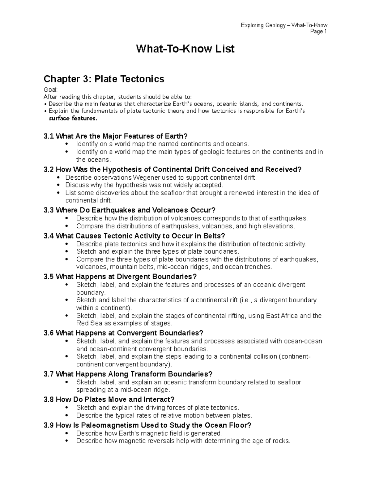 Exploring Geology (5e) Ch #3 What To Know - Exploring Geology – What-To ...