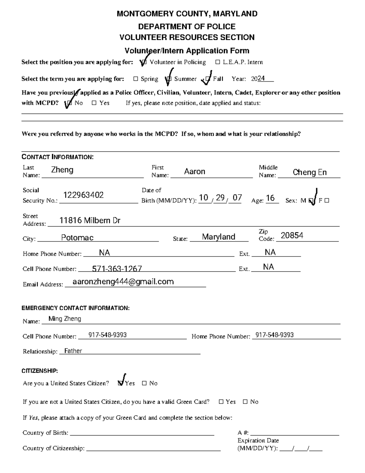 Doctype 1dfgdda - MCPD Volunteer/Intern Application Form Page 1 of 7 ...