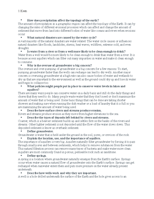 Unit 7 Assingment 1 Earth Science - 1 Keen Gavin Keen Professor Bever ...