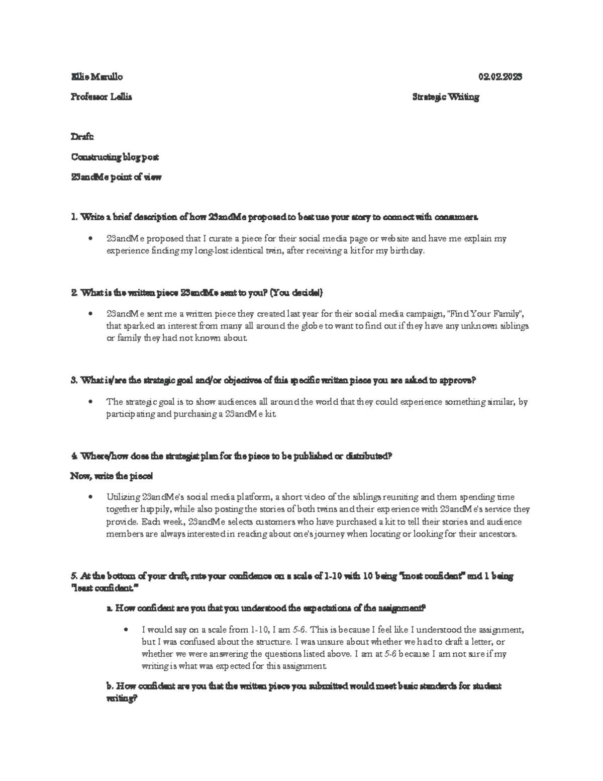 Mini-Challenge (Baseline Writing Assignment) - Ellie Marullo 02. 02 ...