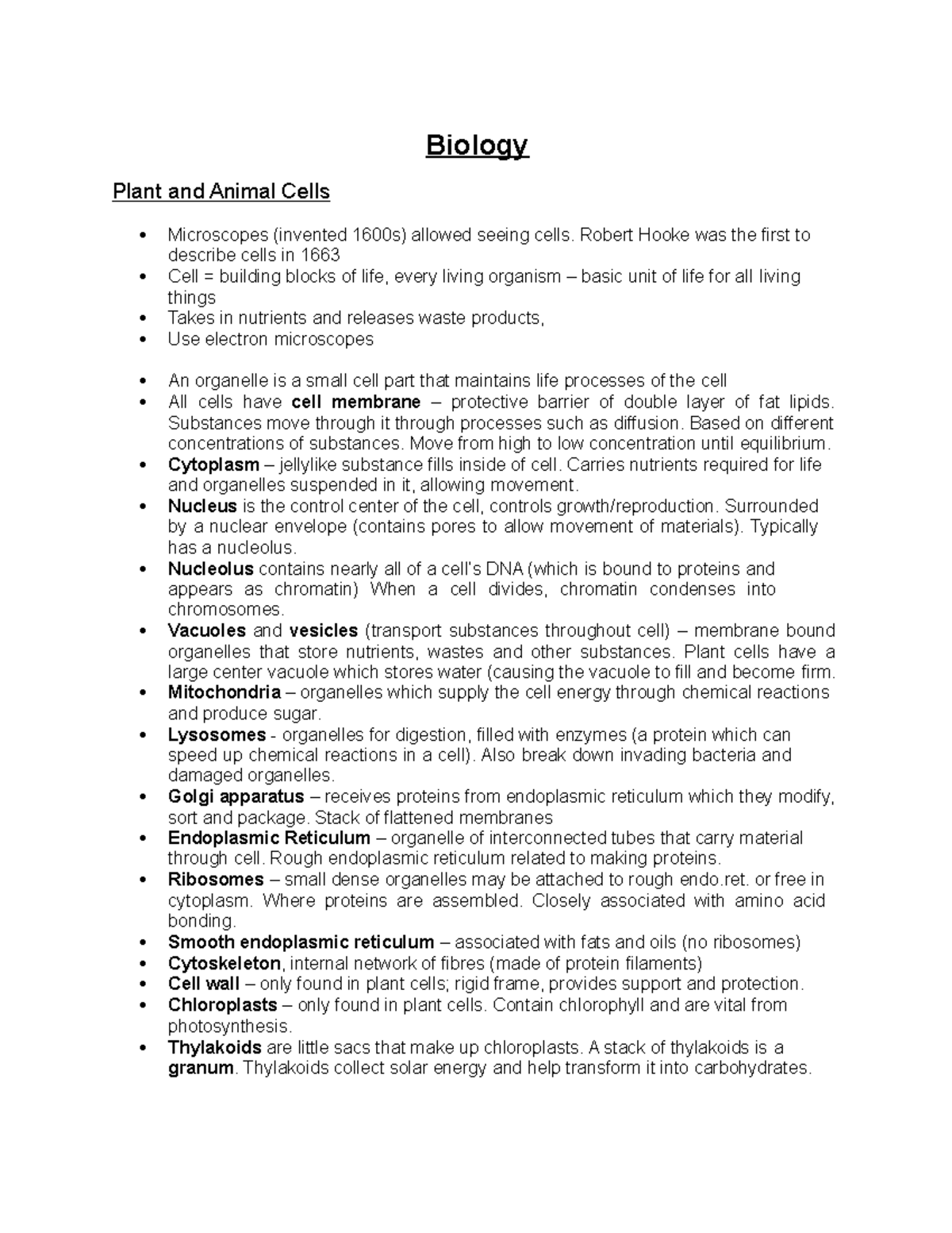 Life sciences notes - Plant and Animal Cells Biology Microscopes ...