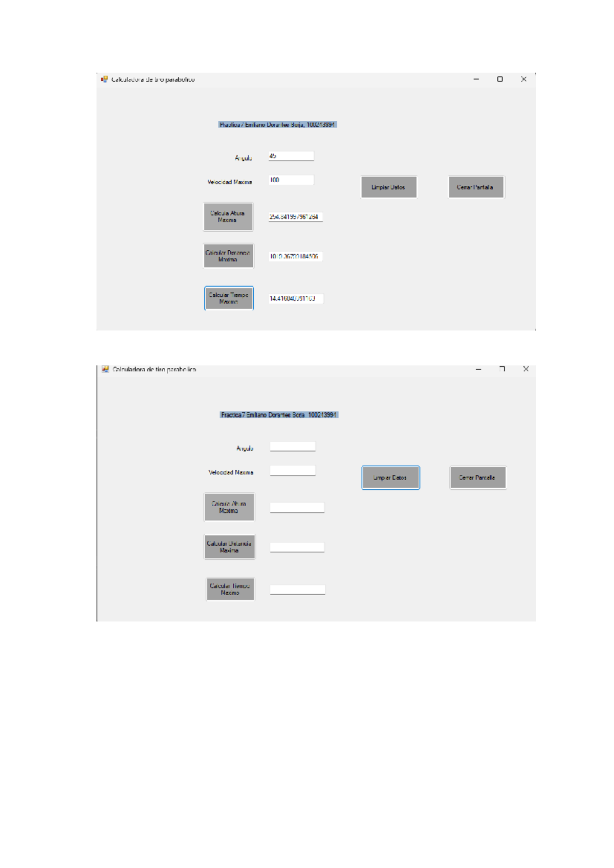 Practica 7 - Código namespace Practica7EDB { public partial class Form1 : Form { public Form1 ...