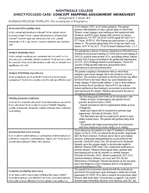 BSN 346 Concept Map #2 Wk5 Hyperemesis Gravidarum - NIGHTINGALE COLLEGE ...