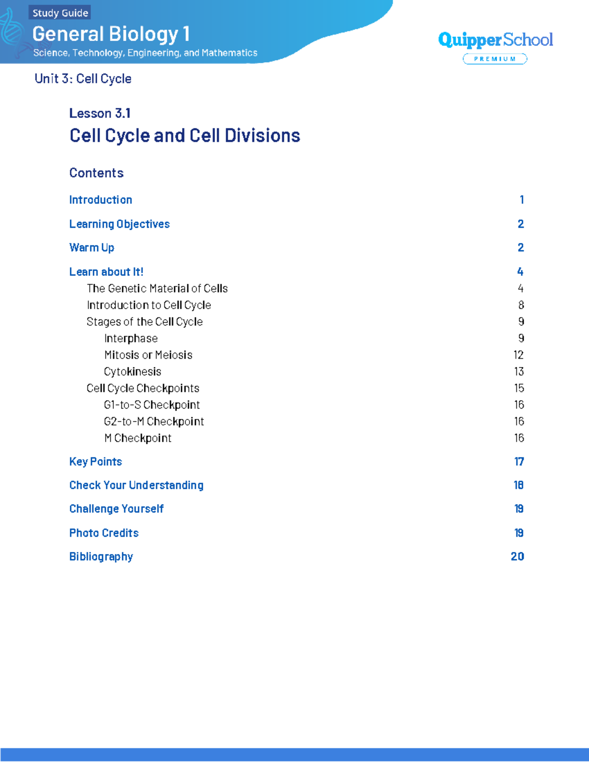 Cell Cycle and Cell Divisions - Cell Cycle and Cell Divisions Lesson 3 ...