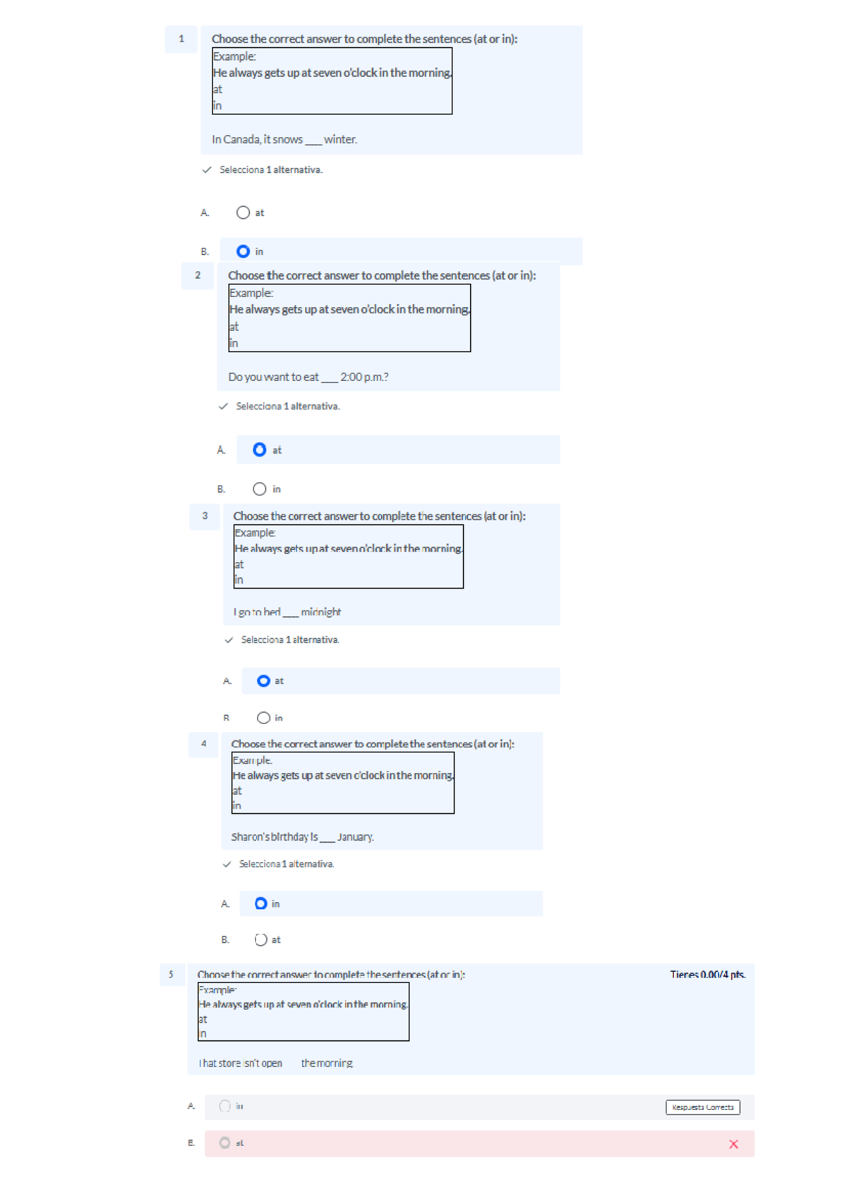 Week 11 - Pre-Task Prepositions of time (atin) - Time to practice ...