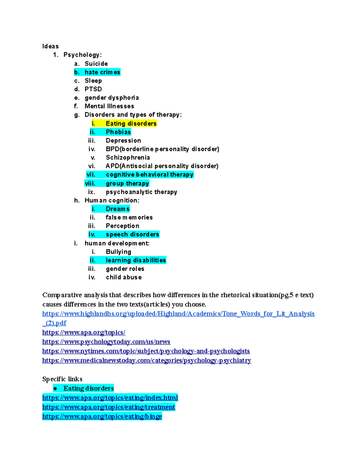 Essay 3 topics - The layout the professor wanted us to use to figure ...