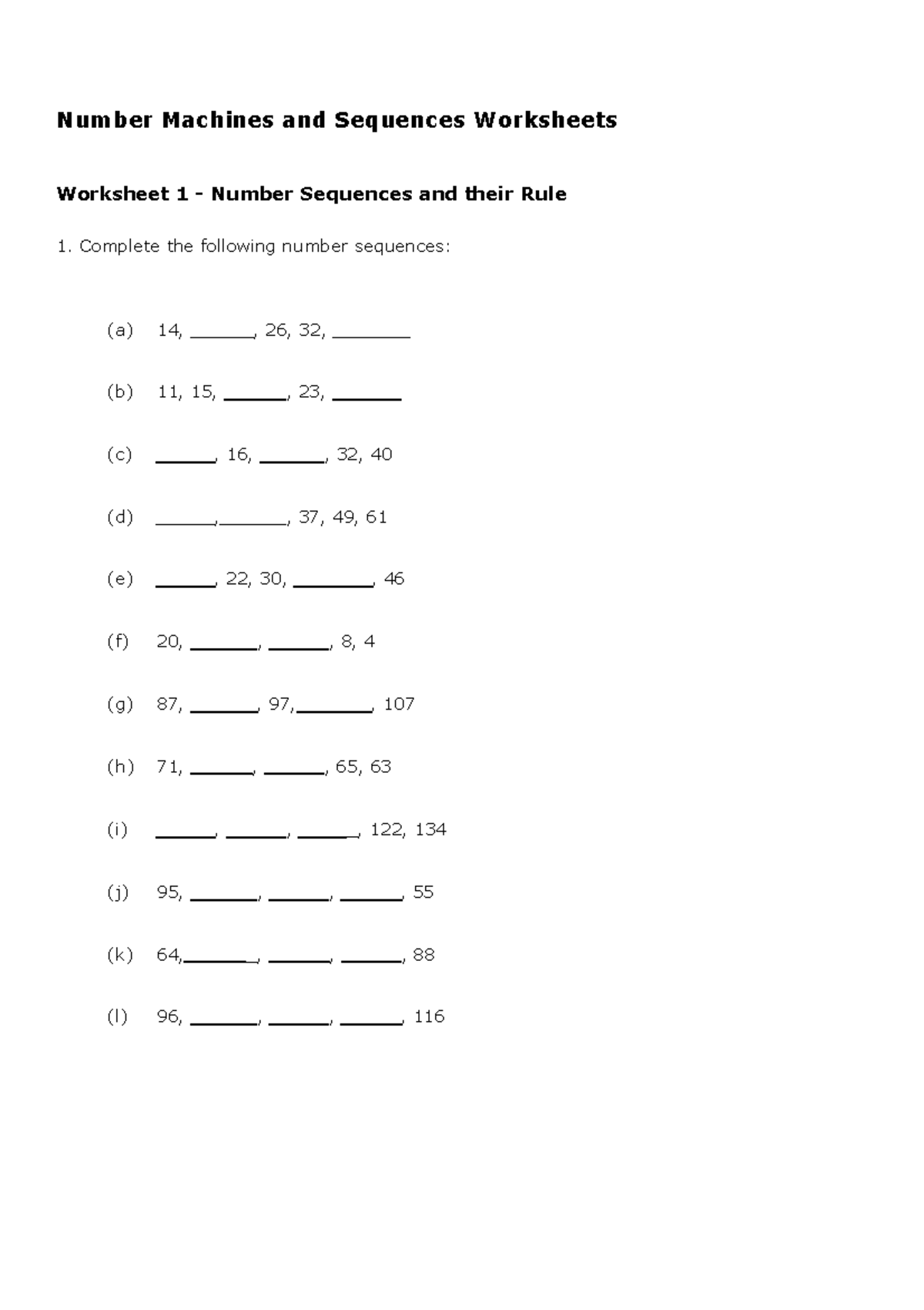 Sequences Worksheet Pack 9479763 b250b8eb1b7b6ac11956 c5987 - Number ...