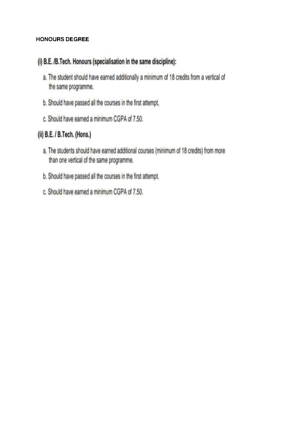 Honours degree - honors paper - HONOURS DEGREE PROFESSIONAL ELECTIVE ...