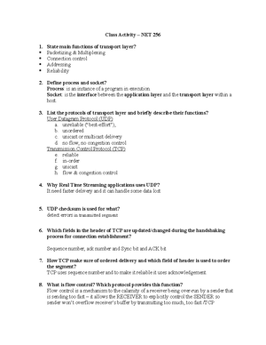 Lecture 4 Class Activity -part 1 - Class Activity – IPv NET - Question 1: Do the binary to ...