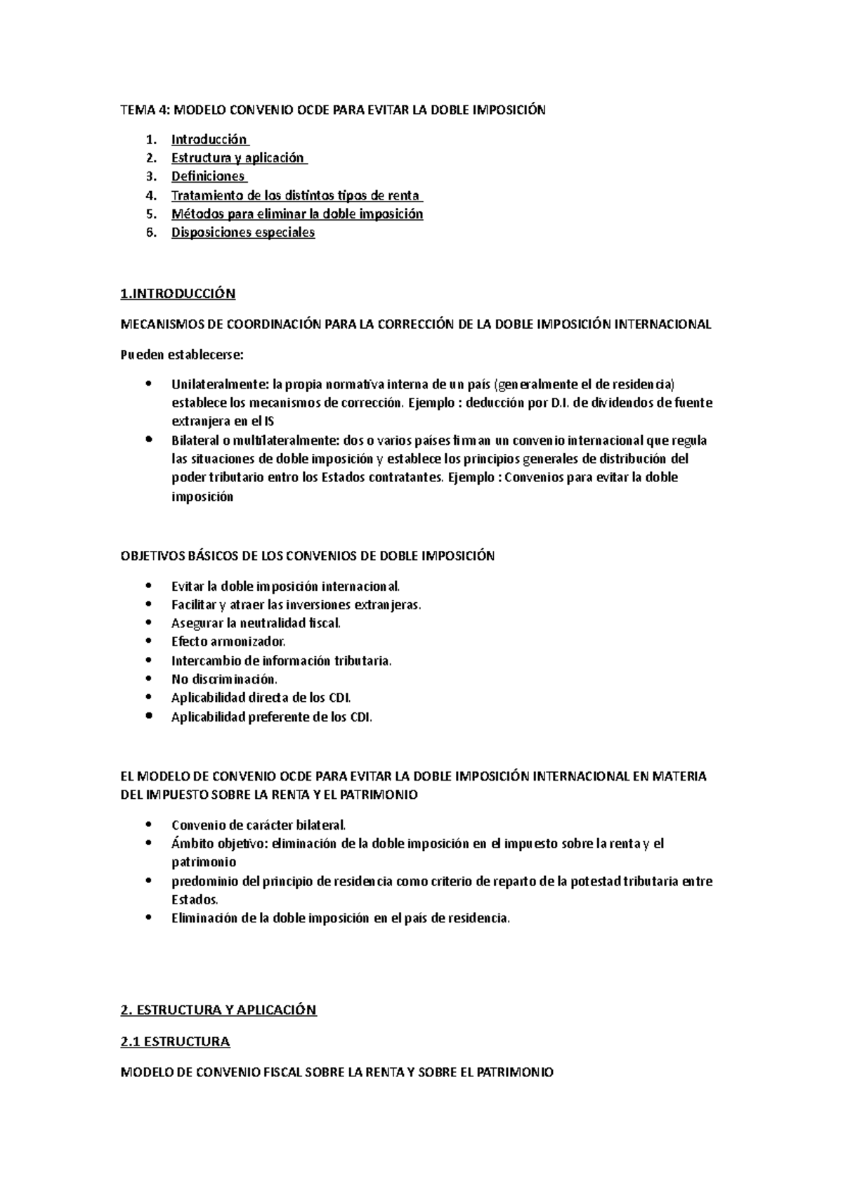 TEMA 4 fiscalidad internacional - TEMA 4: MODELO CONVENIO OCDE PARA ...