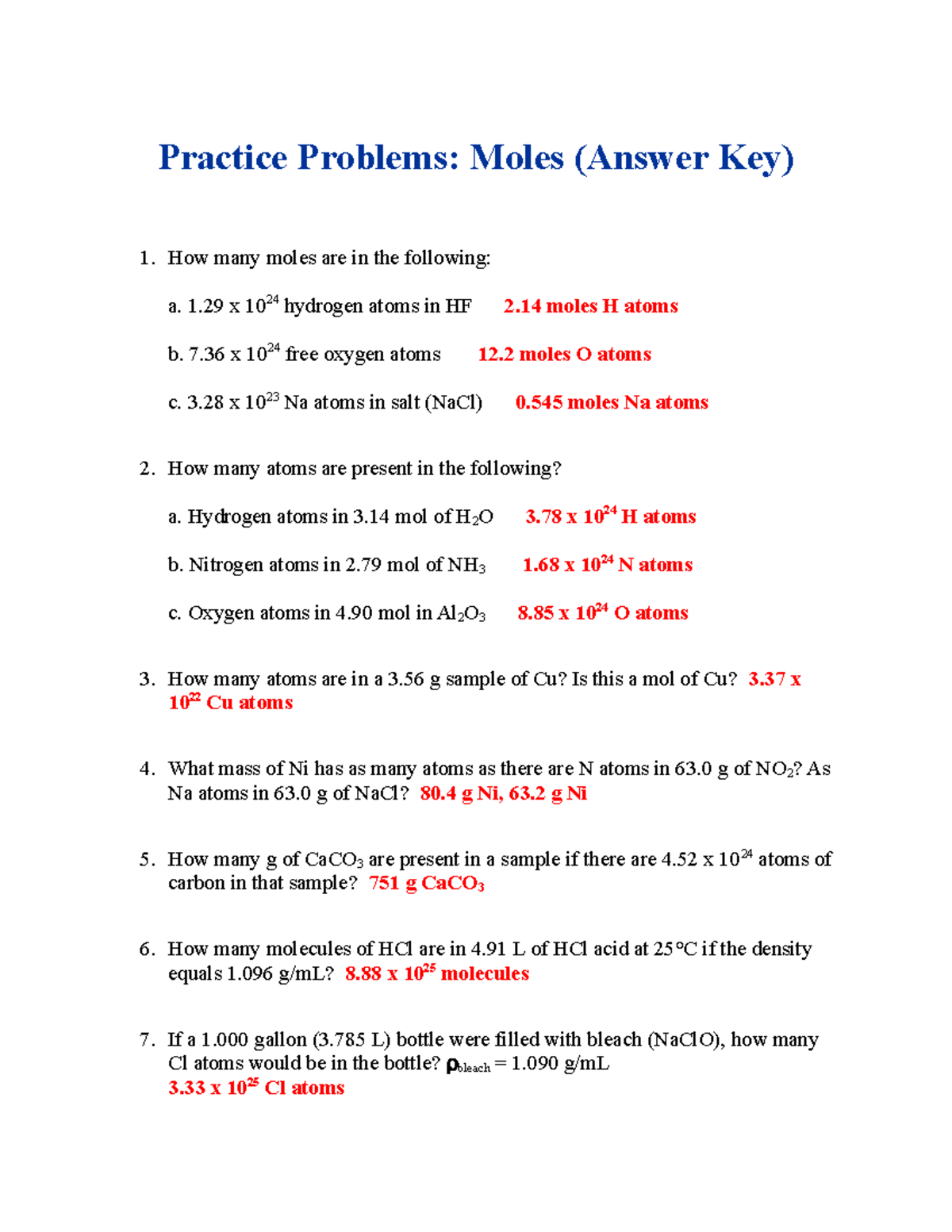 Moles Exam Number 3 Practice Problems Moles Answer Key How Many moles-exam-number-3-practice-problems-moles-answer-key-how-many