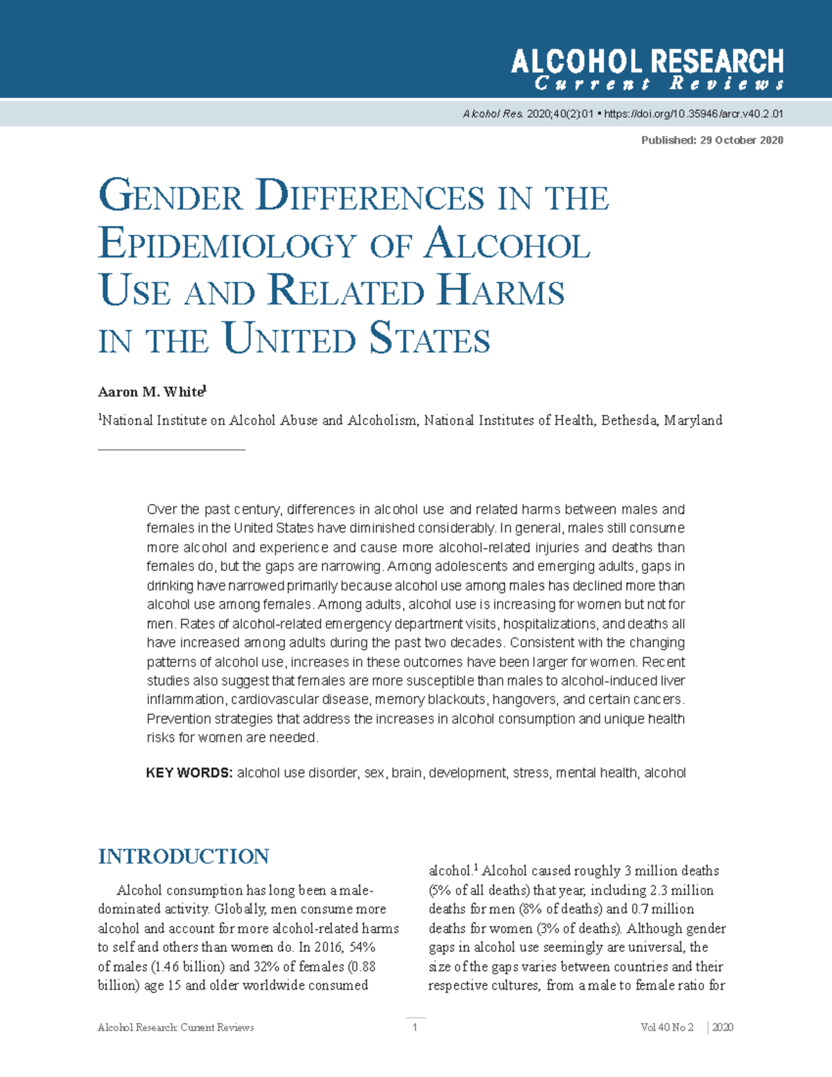 Arcr 40 2 2 - qwer - Alcohol Res. 2020;40(2):01 • doi/10.35946/arcr.v40 ...