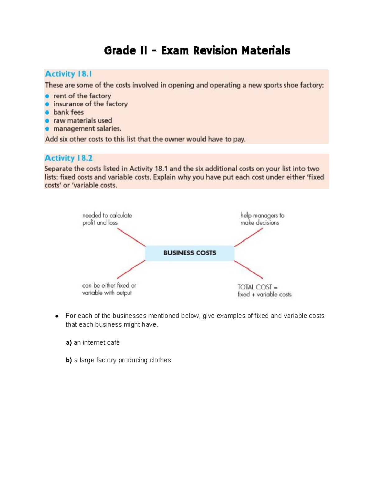 Gr11 GC Business Studies Exam Revision - BS GCs - Grade 11 - Exam ...