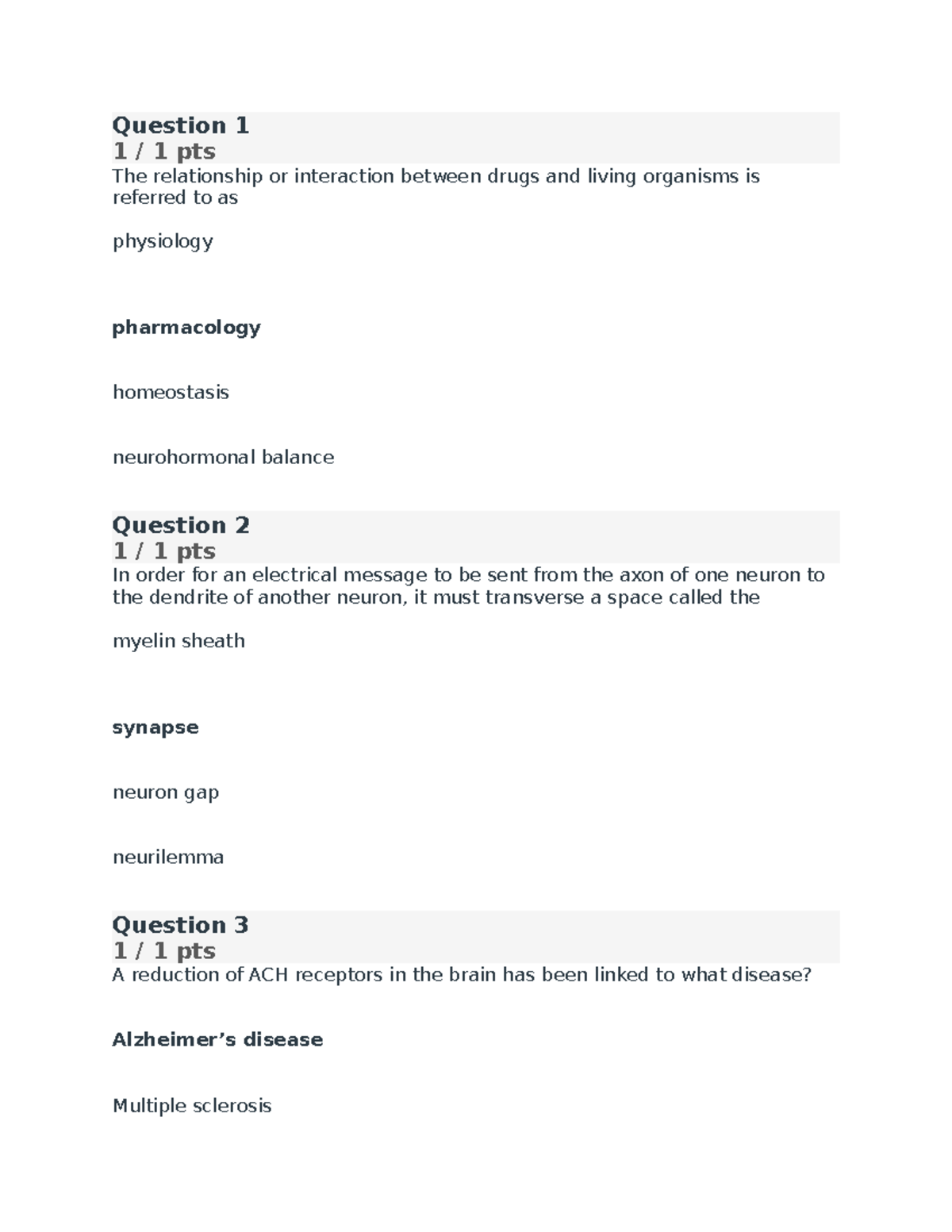 Quiz 5 - Quiz 5 with answers - Question 1 1 / 1 pts The relationship or interaction between ...