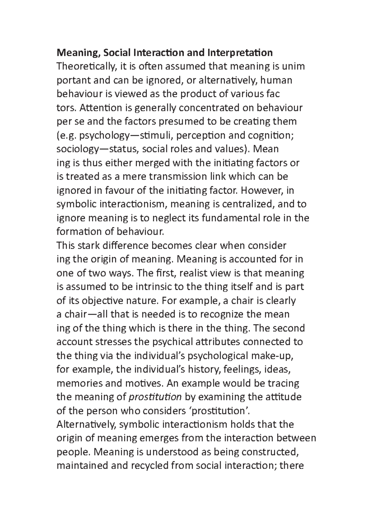 Meaning, Social Interaction and Interpretation - Meaning, Social ...