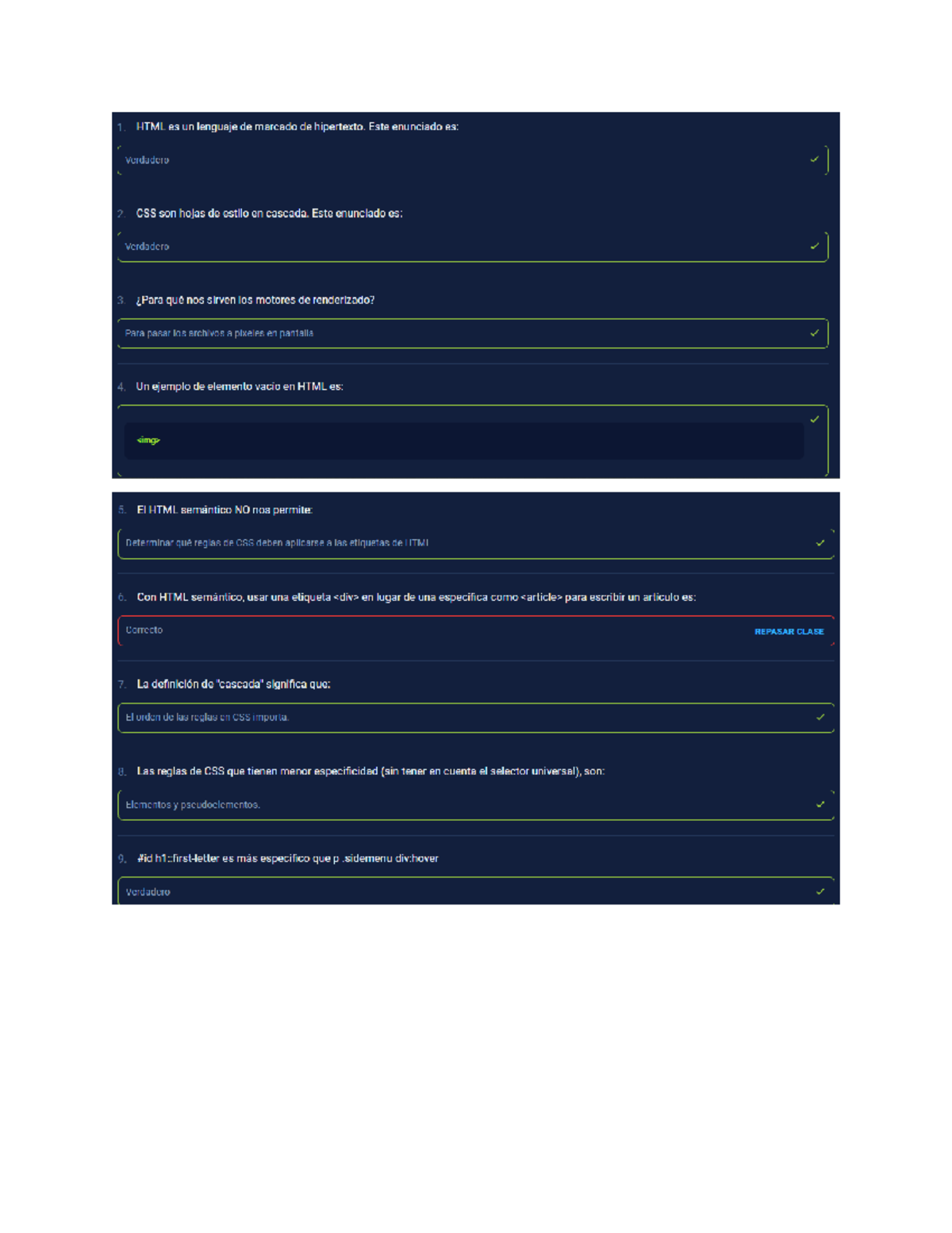 Curso de Frontend Developer - 1. HTML es un lenguaje de marcado de hipertexto. Este enunciado es ...