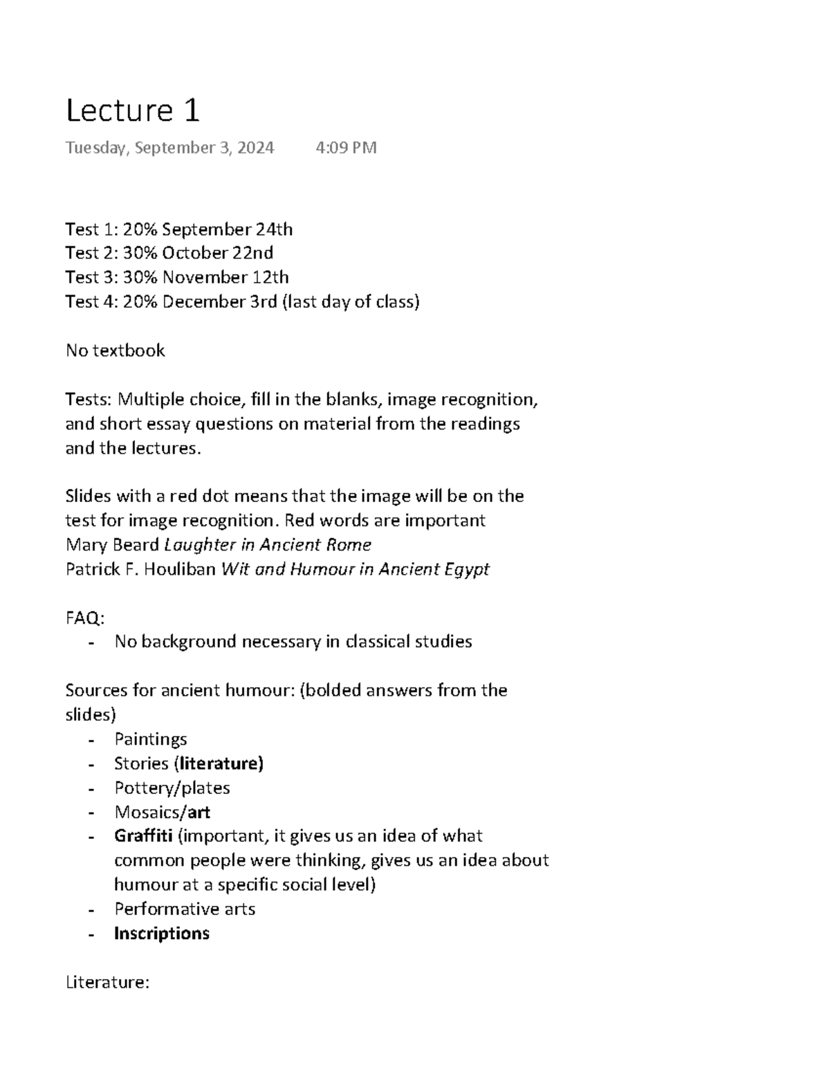 Ah1 - practical - Test 1: 20% September 24th Test 2: 30% October 22nd ...