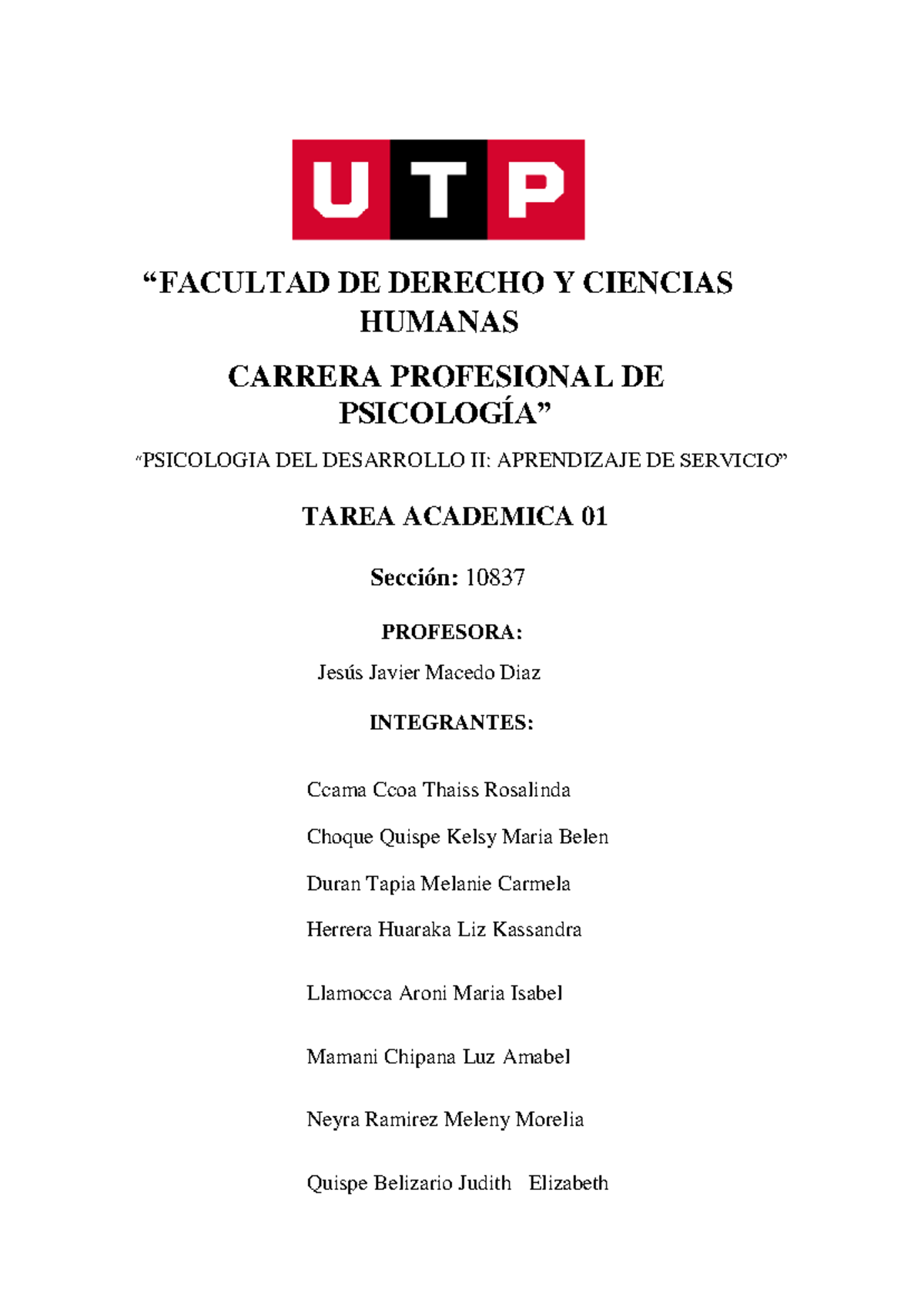 TA1- desarrollo II - P3 (2) (1) removed - “FACULTAD DE DERECHO Y CIENCIAS HUMANAS CARRERA - Studocu