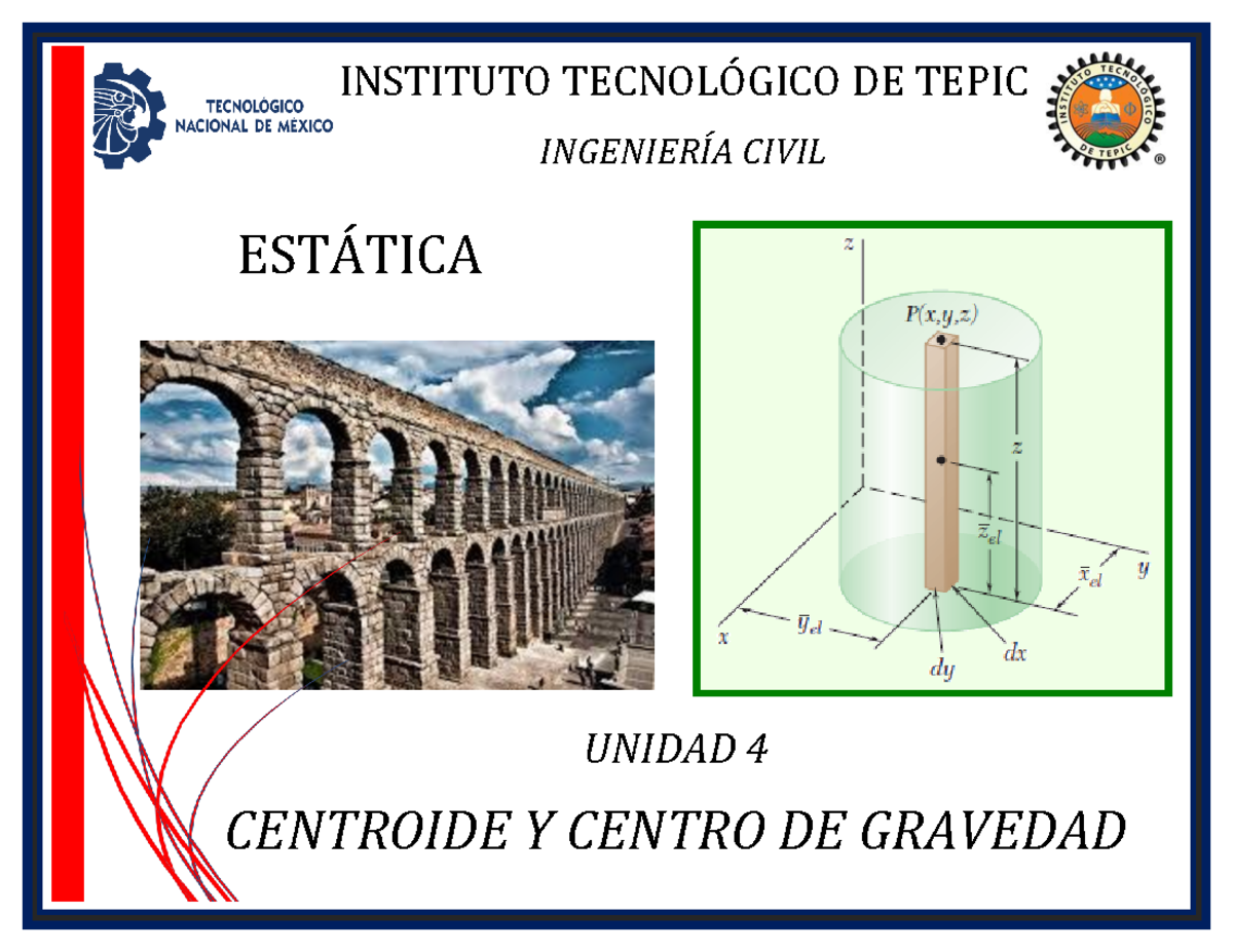 Estatica Unidad 4 Centroide Y Centro DE Gravedad - INSTITUTO TECNOL ...