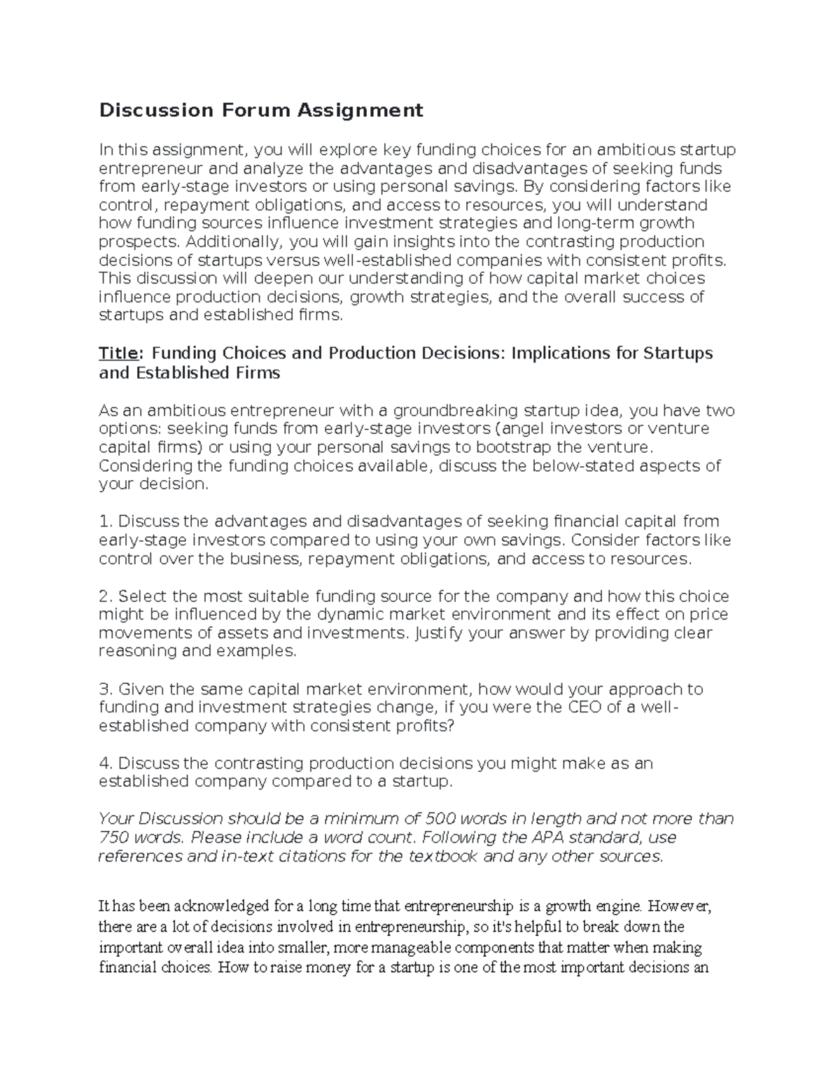 Unit-5 Discussion Forum Assignment - Discussion Forum Assignment In ...