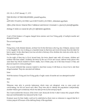 Genosa and Tabuena Case Digests - PEOPLE OF THE PHILIPPINES, appellee ...