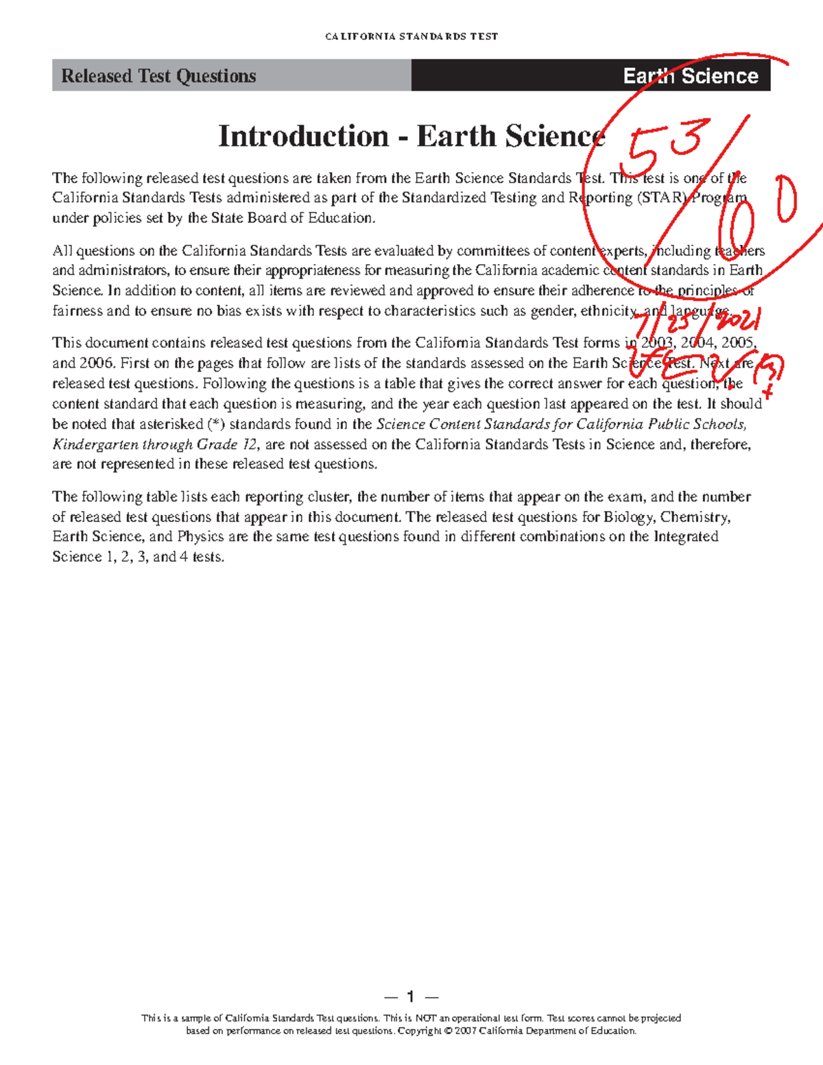 Rtqearthscience - The earth. - Released Test Questions Earth Science ...