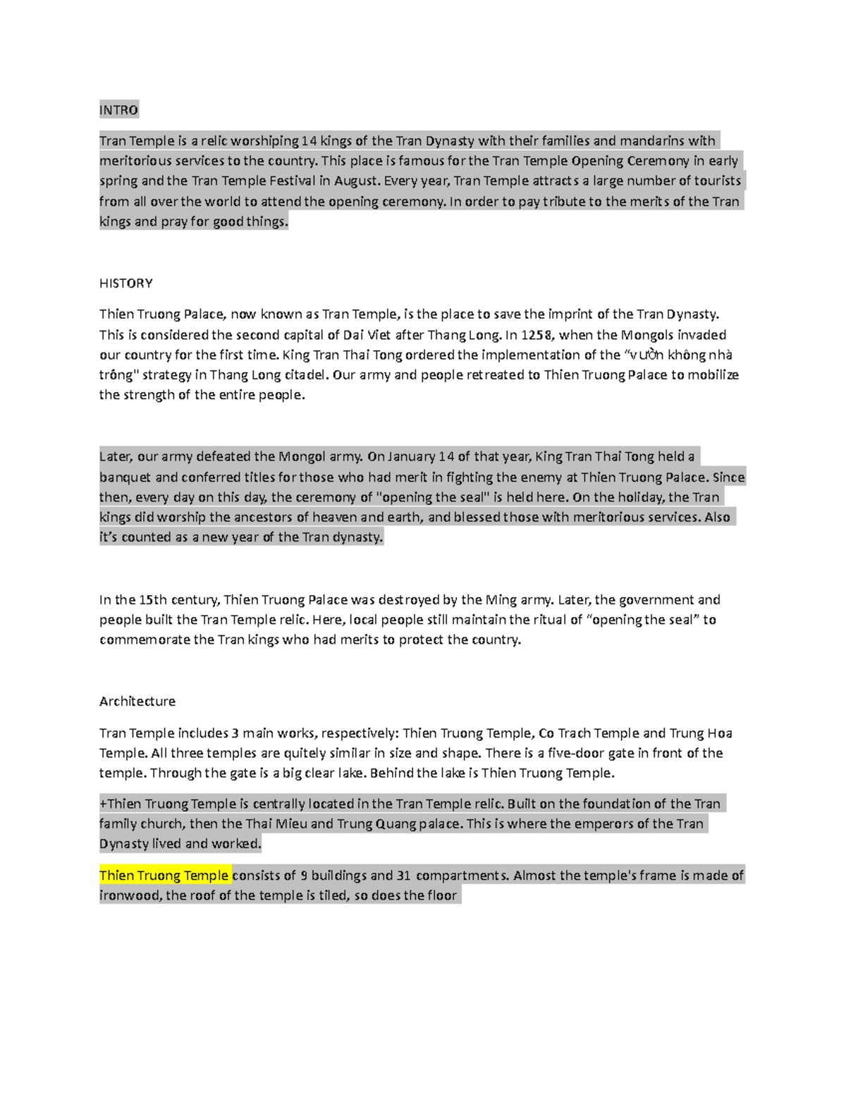 Den Tran Script Gggggggggggg Intro Tran Temple Is A Relic Worshiping 14 Kings Of The Tran