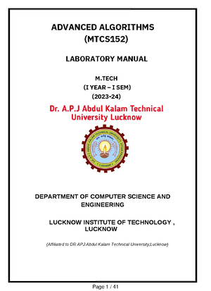 Mtech-1-sem-advanced-algorithm-mtcs102-2018 - Printed pages: 2 Sub Code: MTCS 102 Paper Id Roll ...