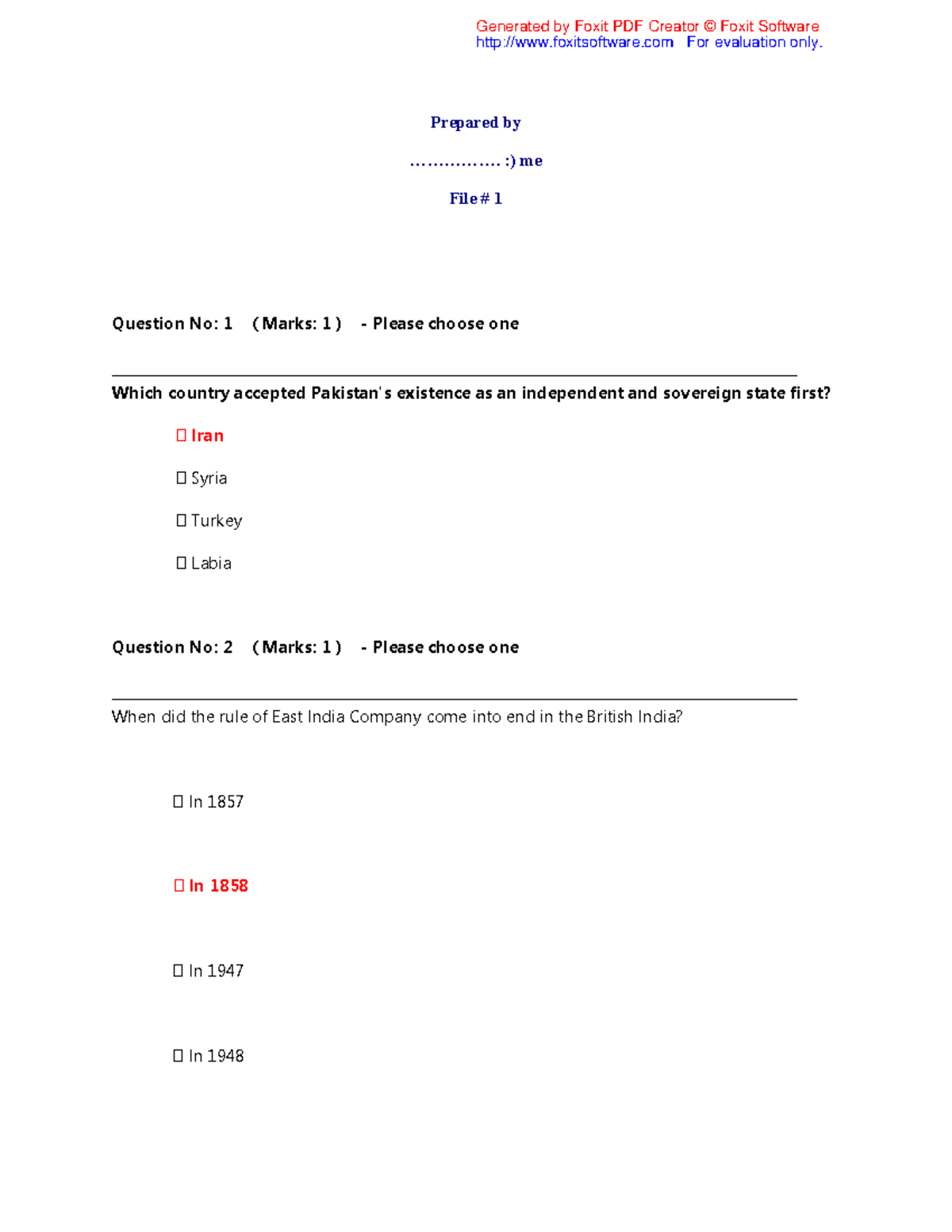 PAK301 MCQS Solved - ................ :) mePrepared by File # 1 Question No: 1 ( Marks: 1 ...