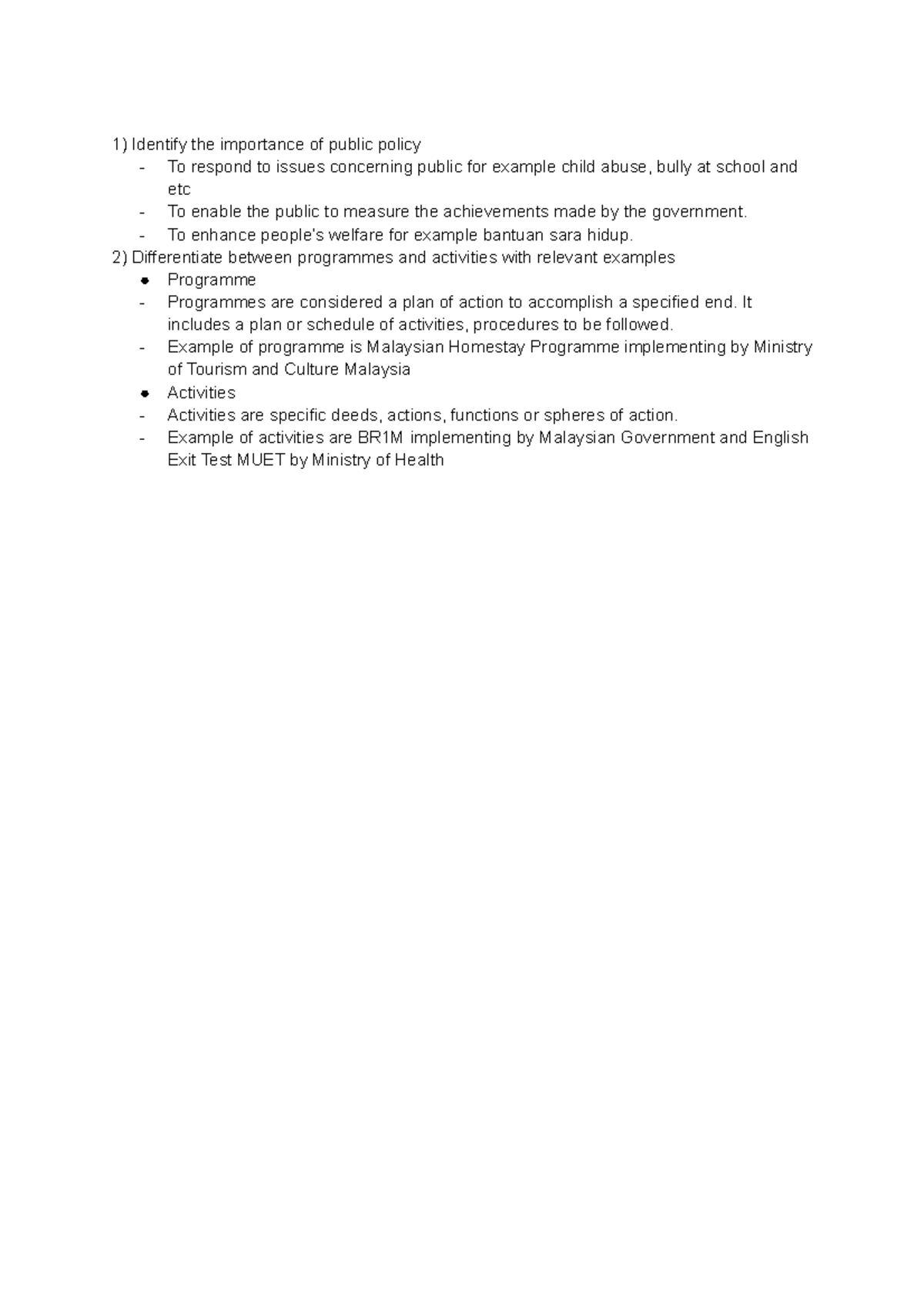Chapter 1 INTRODUCTION TO FUNDAMENTAL CONCEPTS IN PUBLIC POLICY ...