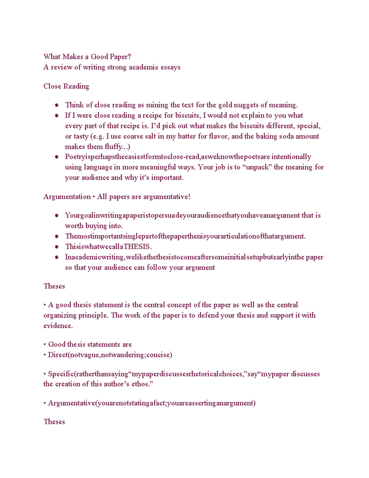 En1 - book notes for exams - What Makes a Good Paper? A review of ...