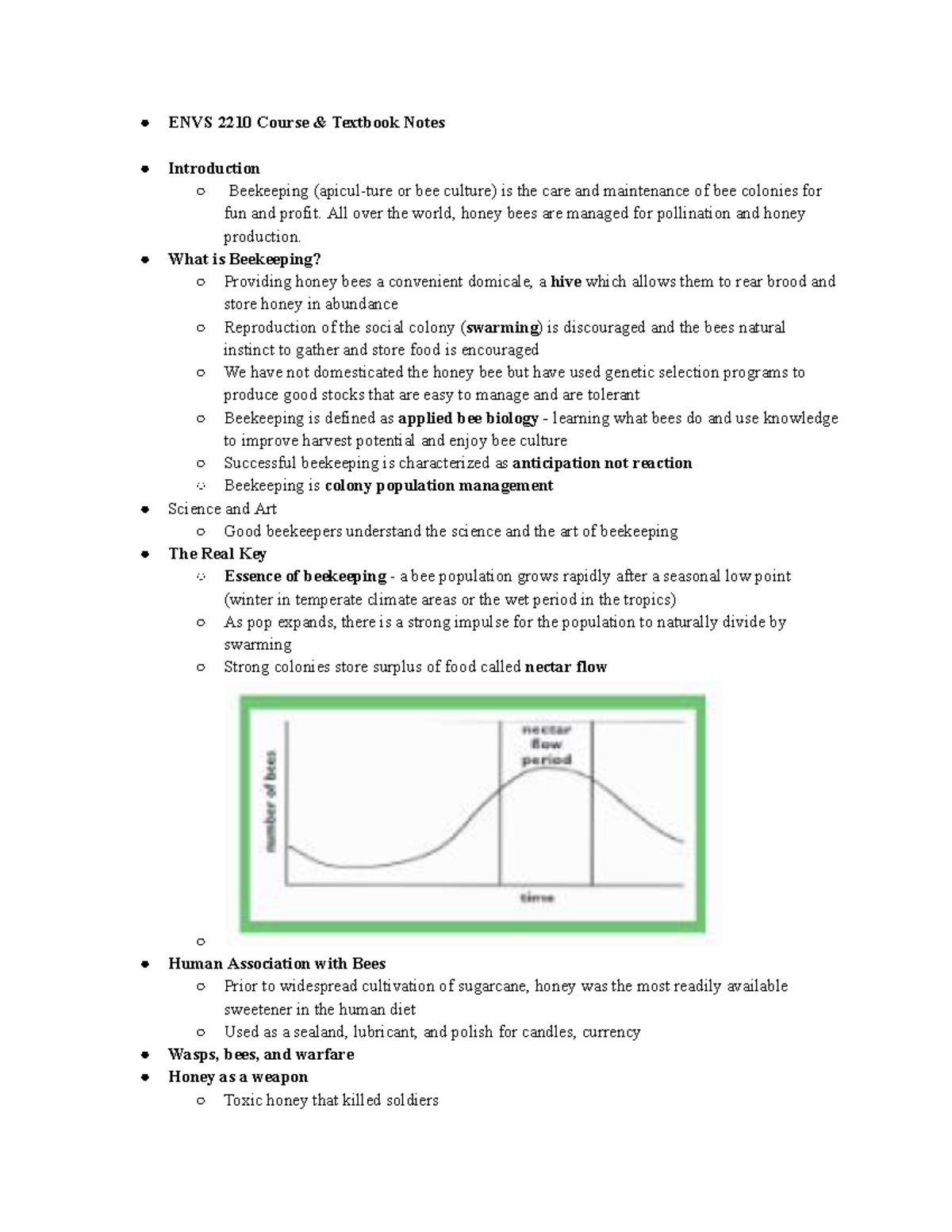 ENVS2210 Notes - ENVS 2210 Course & Textbook Notes Introduction ...