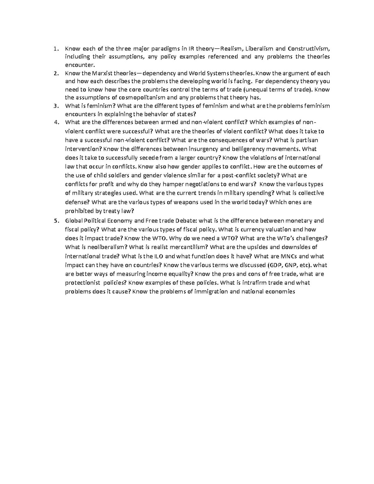 Review sheet for midterm 2 - Know each of the three major paradigms in ...