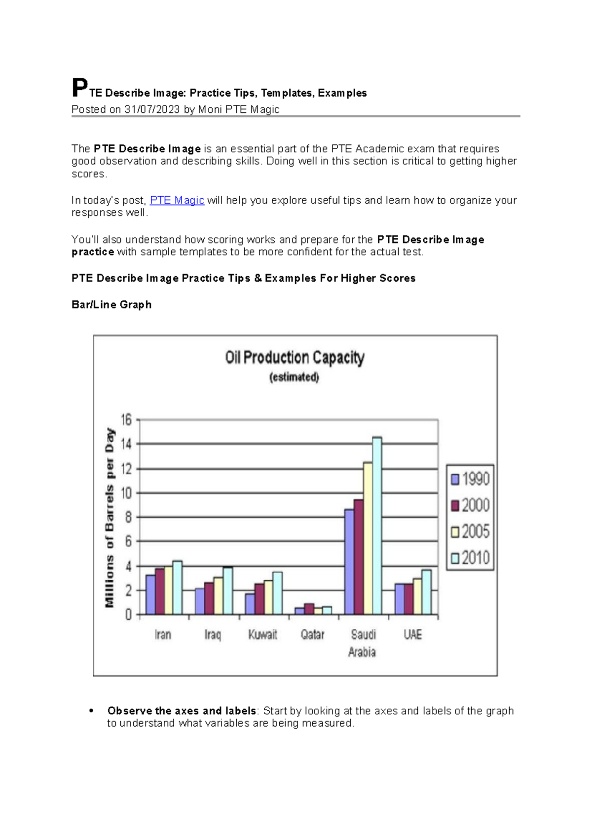 1 - pte notes - PTE Describe Image: Practice Tips, Templates, Examples ...