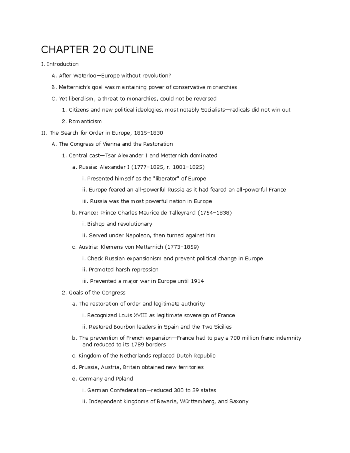 CH20 - work assignments from textbooks and lectures - CHAPTER 20 ...