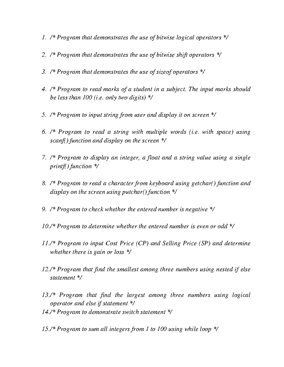 Important C Programming Question Program That Demonstrates The Use Of Bitwise Logical