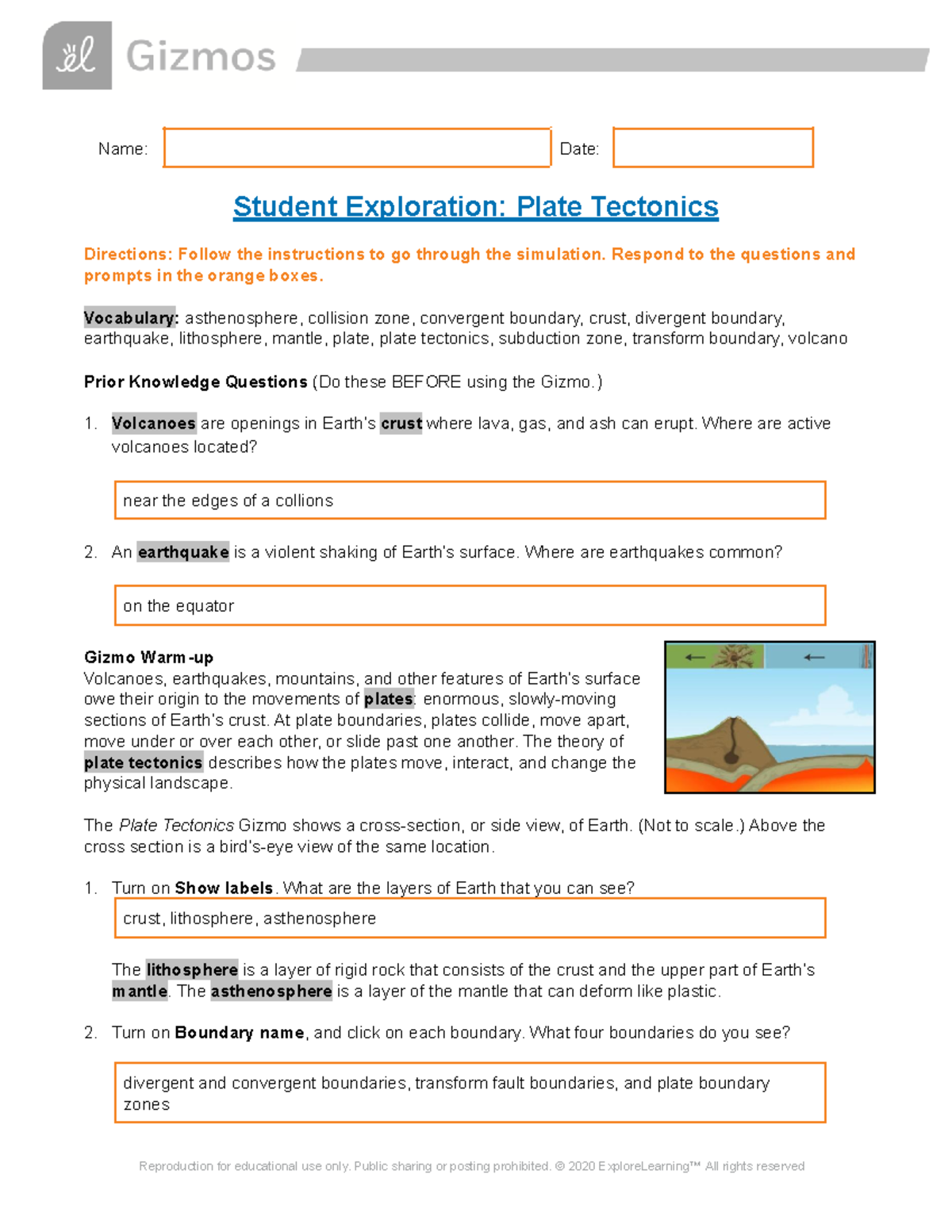 Plate Tectonics SE - Move the Earth's crust at various locations to ...