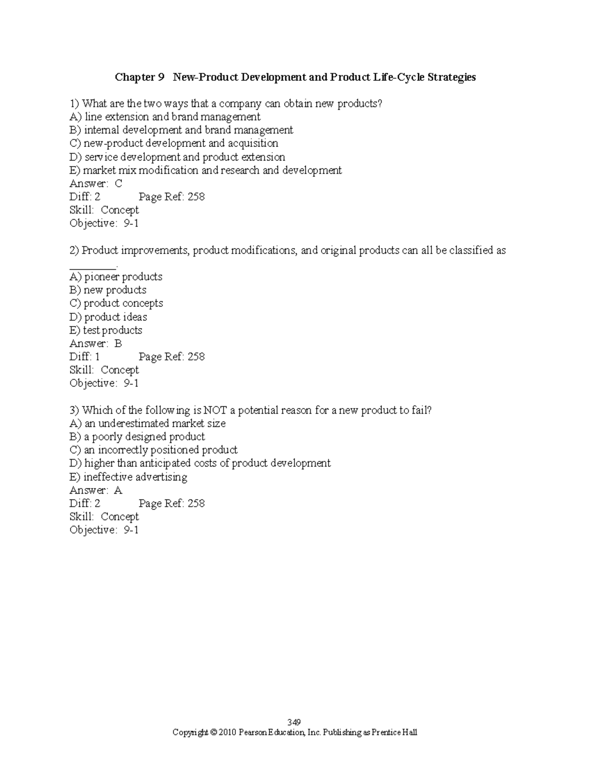 Exam 2019, questions and answers - Chapter 9 New-Product Development ...