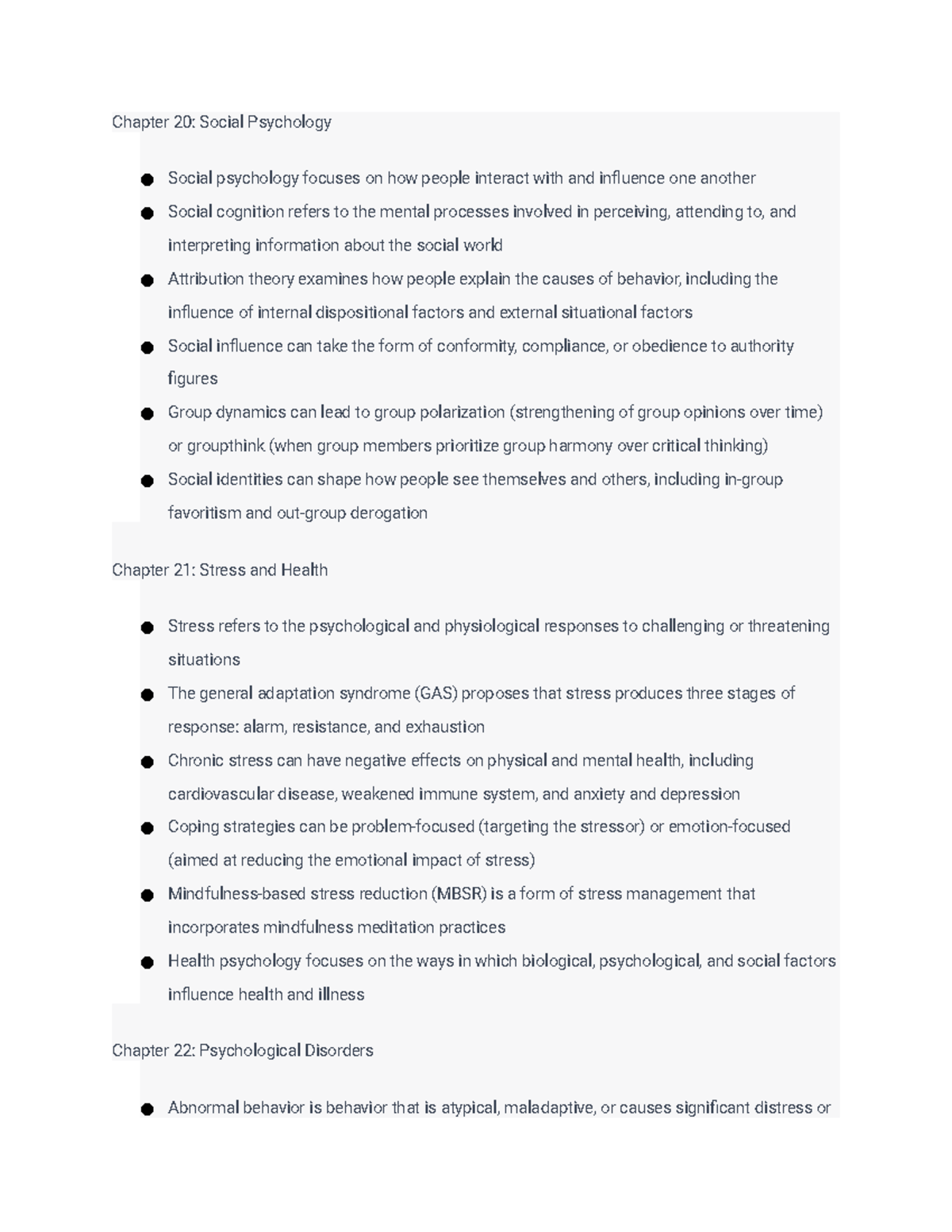 Intro to General Psychology - Chapter 20: Social Psychology Social ...