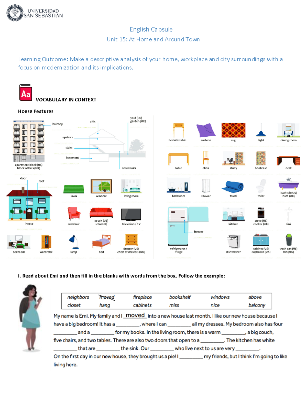 English Capsule 15 At Home and Around Town - English Capsule Unit 1 5 ...