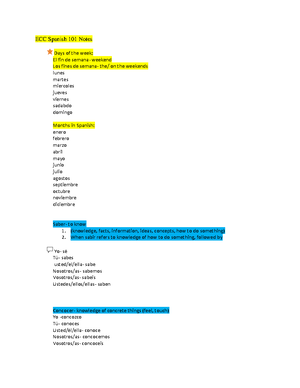 Spanish 101 Notes 1 - ECC Spanish 101 Notes TITLE = Formal Terms Tu ...