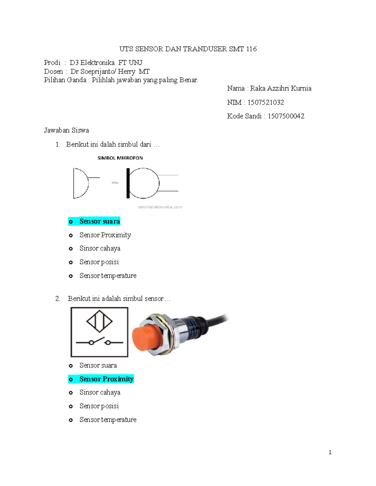 UTS Sensor Dan Tranduser 116 - UTS SENSOR DAN TRANDUSER SMT 116 Prodi ...