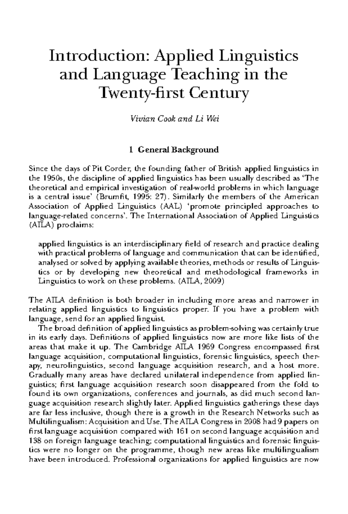 🍀1. First language acquisition - Introduction: Applied Linguistics and ...