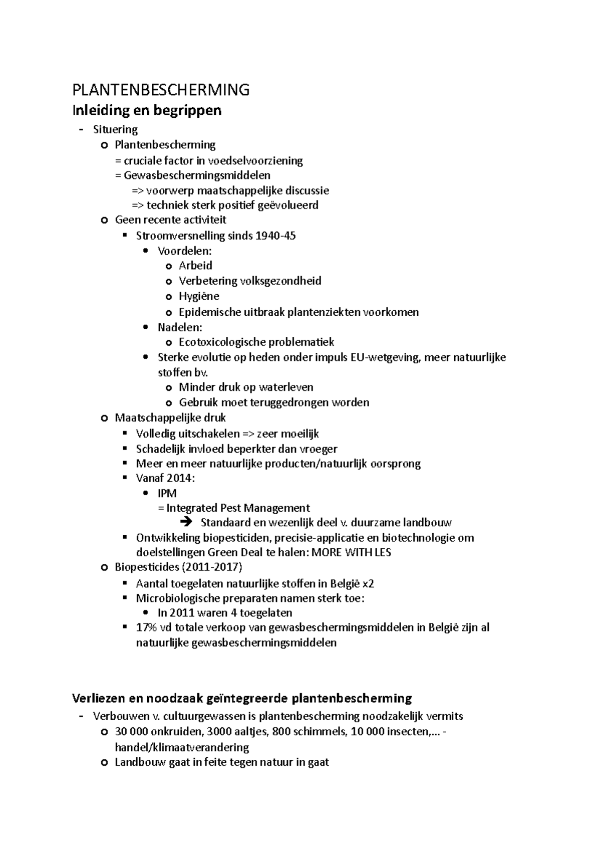 Plantenbescherming - ... - PLANTENBESCHERMING Inleiding en begrippen ...