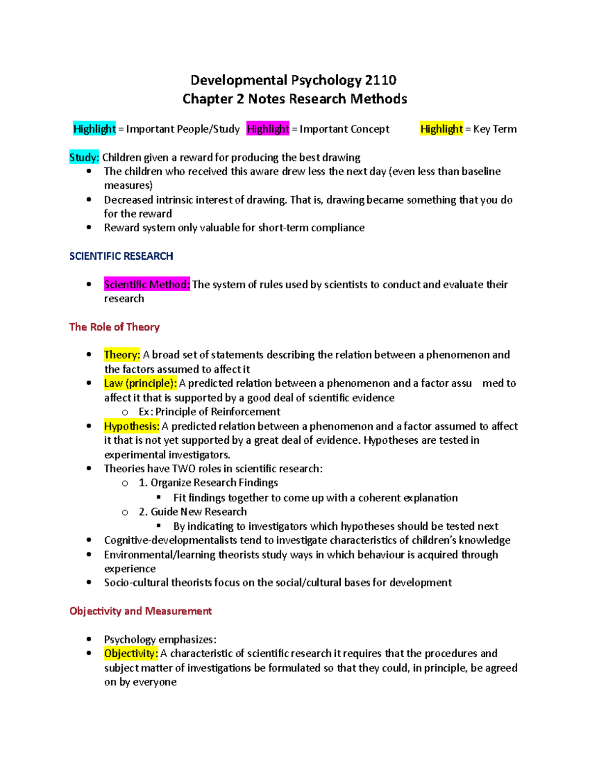 Developmental Psychology 2110 Chapter 2 Notes - That is, drawing became ...